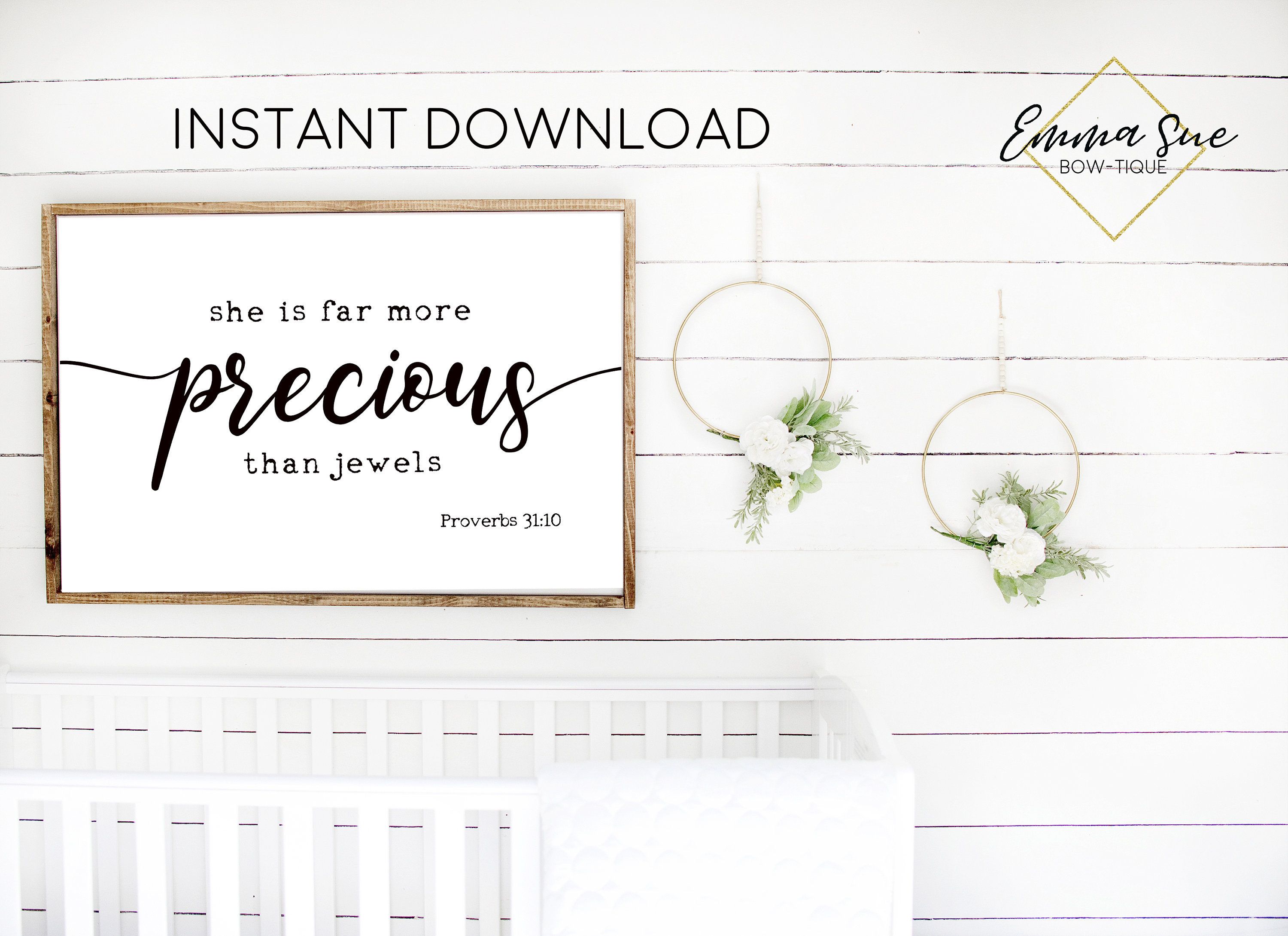 She is far more precious than jewels Proverbs 3:15 Printable Sign ...