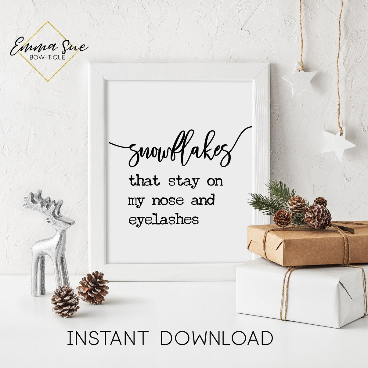 Snowflakes that stay on my nose & eyelashes - Winter Christmas Decor P ...