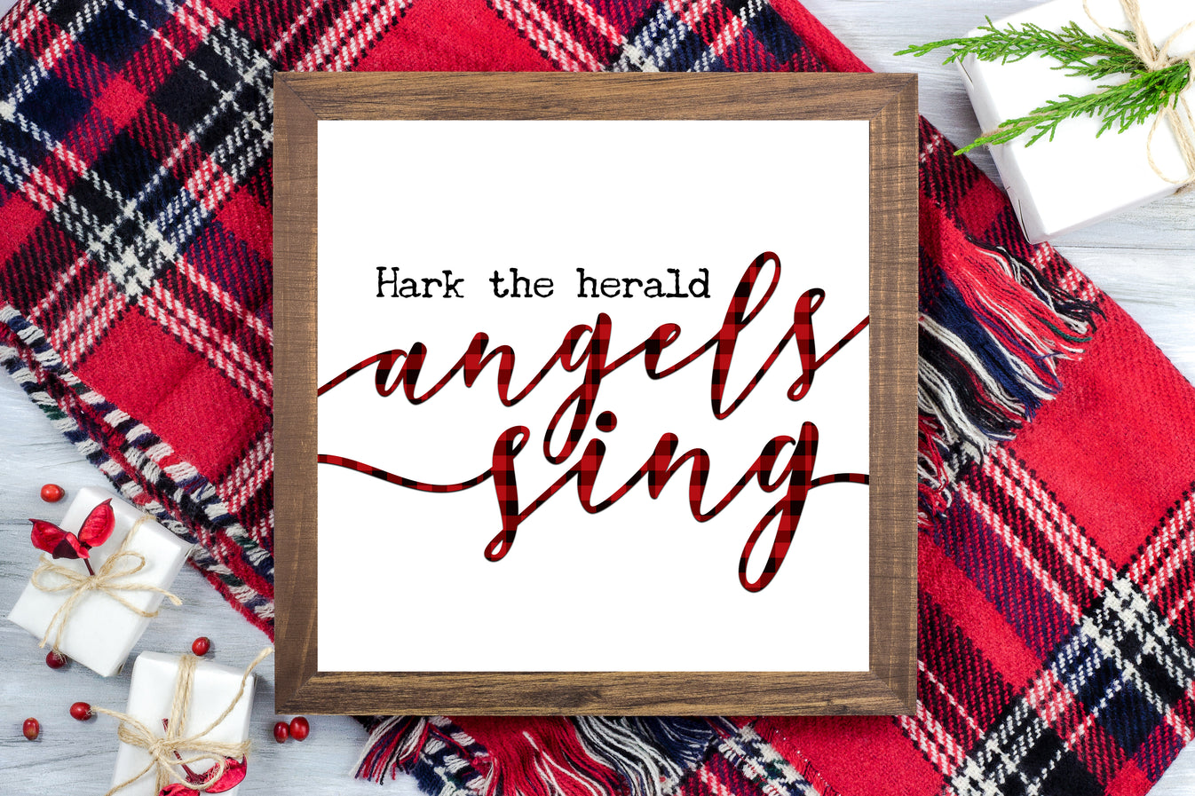 Hark the herald Angels Sing - Jesus Christmas Farmhouse Printable Sign ...