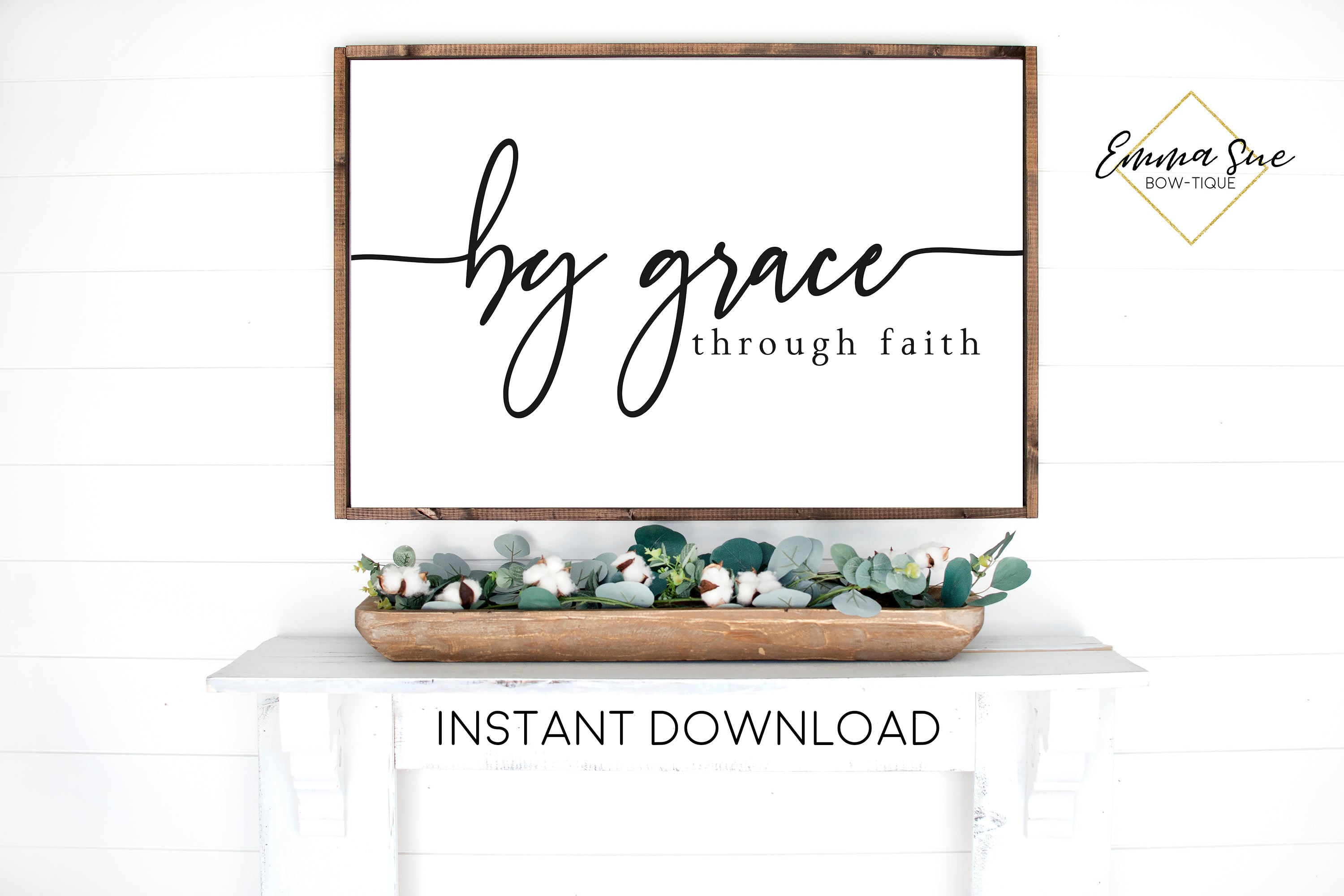 By Grace through Faith - Christian Quotes Bible Scripture Printable Si ...