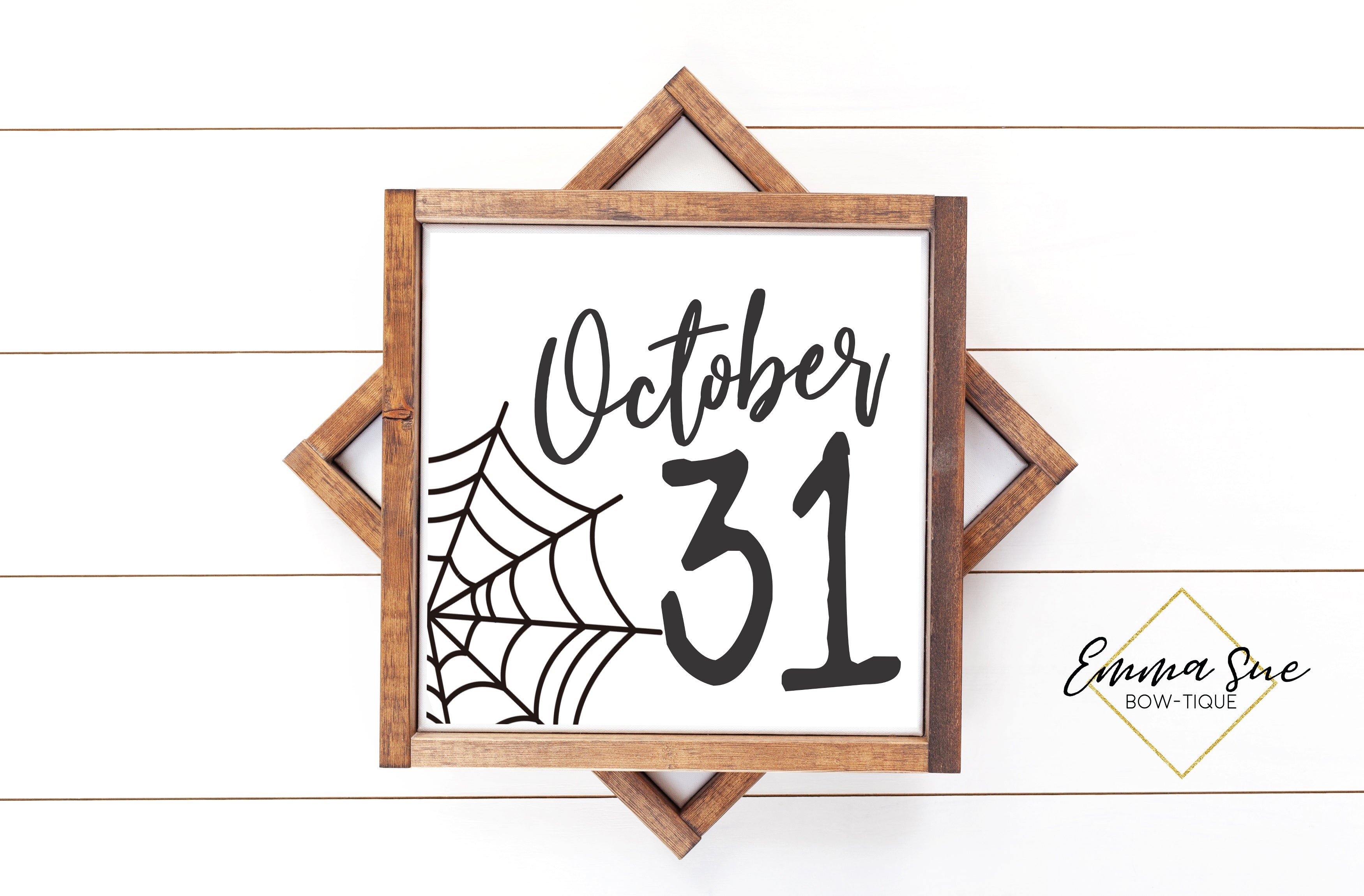 October 31 - Halloween Sign Printable Art Farmhouse Style - Digital Fi ...